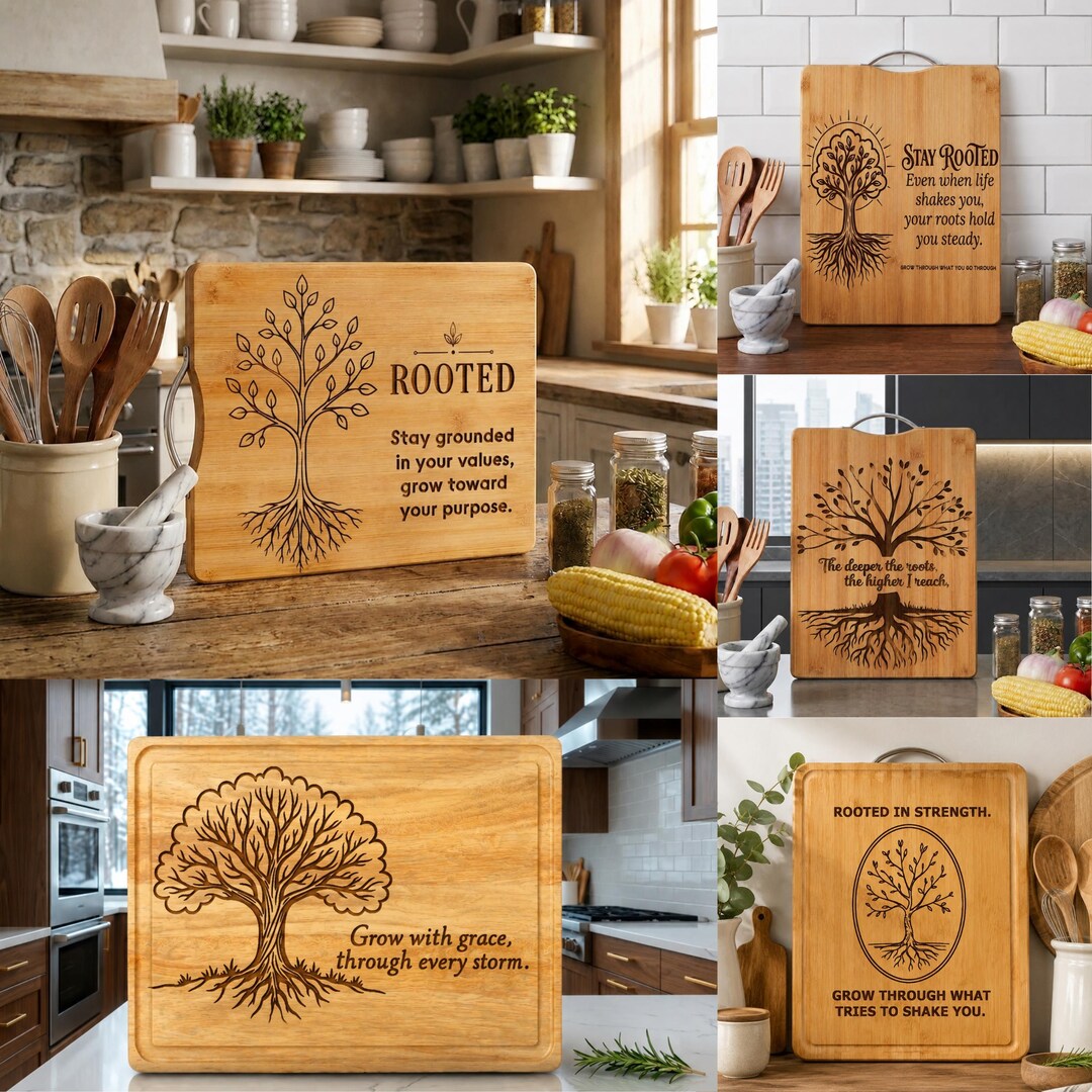 20 Rooted Tree Strength and Resilience Quotes: Cutting Board ...