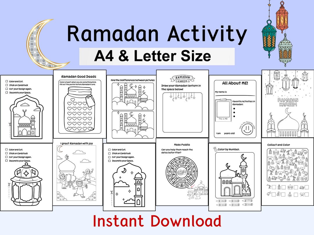 Ramadan Activity Printable A4 & Letter Size | Classroom Activity ...