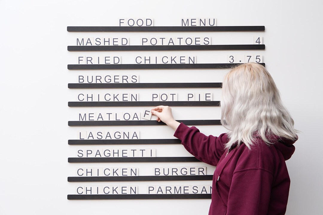 Wall Menu for Cafe, Changeable Letter Restaurant Menu - Etsy