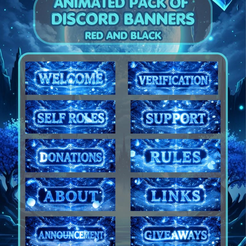 Blue Discord Banner - Etsy