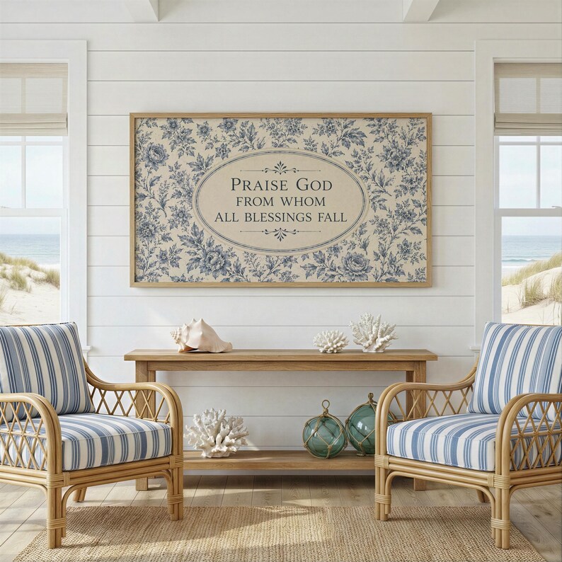 Samsung Frame TV Art Bible Verse Farmhouse Floral Cottage Decor ...