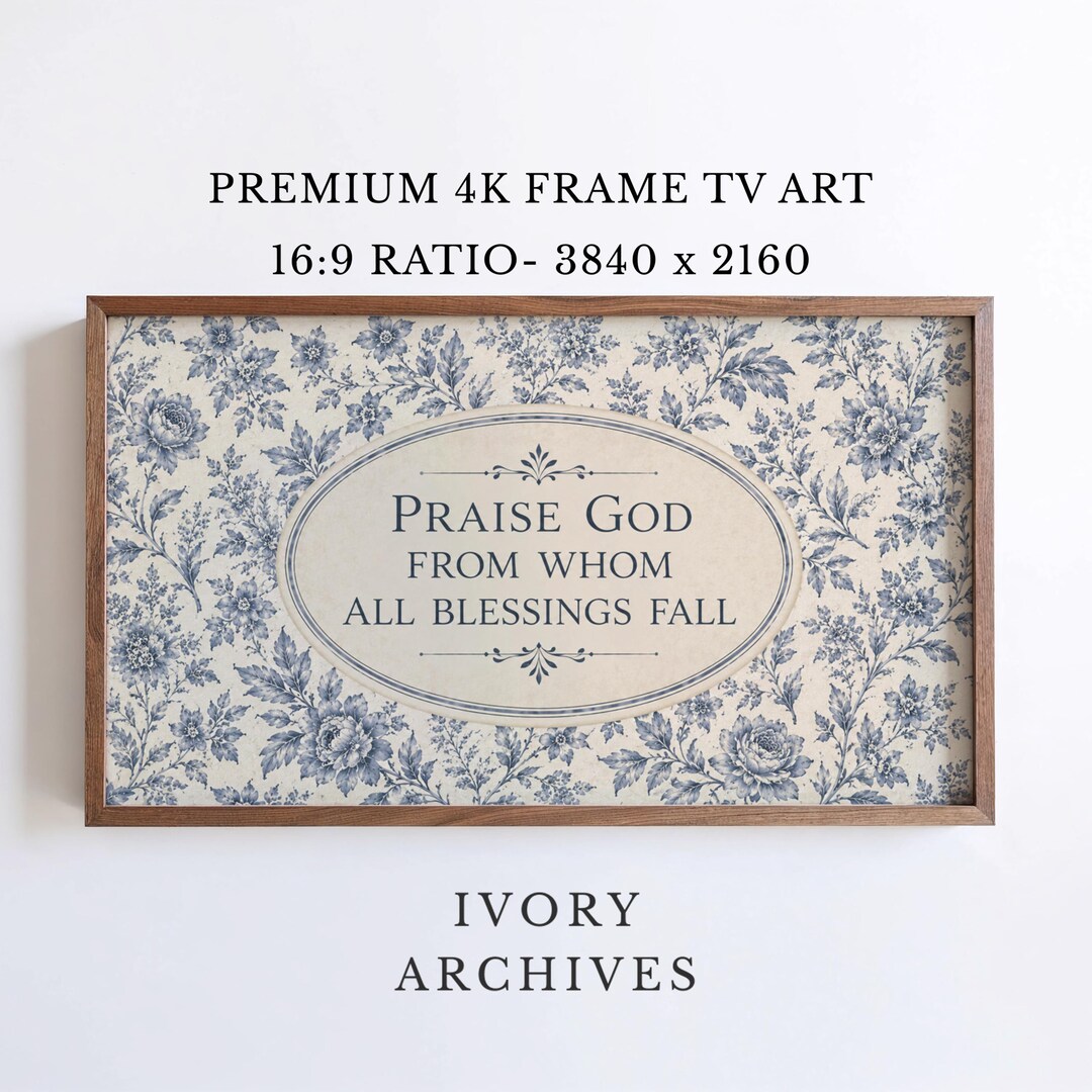 Samsung Frame TV Art Bible Verse Farmhouse Floral Cottage Decor ...