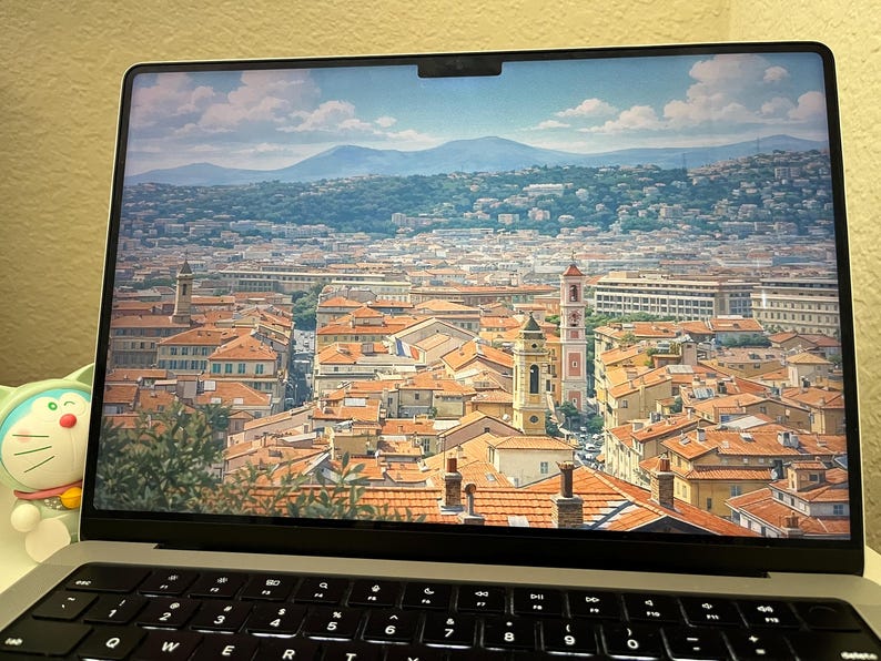 South of France Wallpaper Collection | Anime Style Desktop & Zoom ...