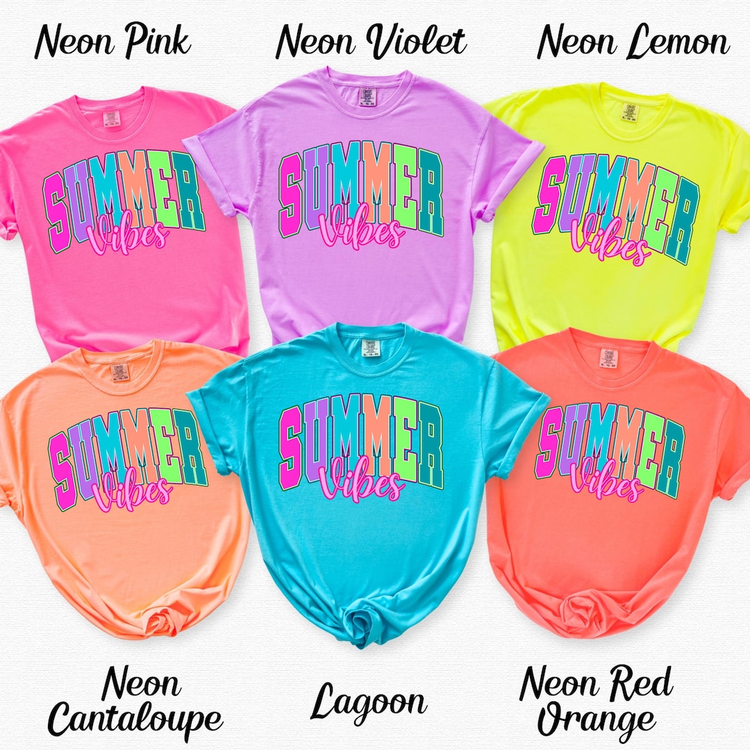 Summer Vibes Retro Shirt Women, Colorful Summer Tee, Beach Outfit 2026 ...