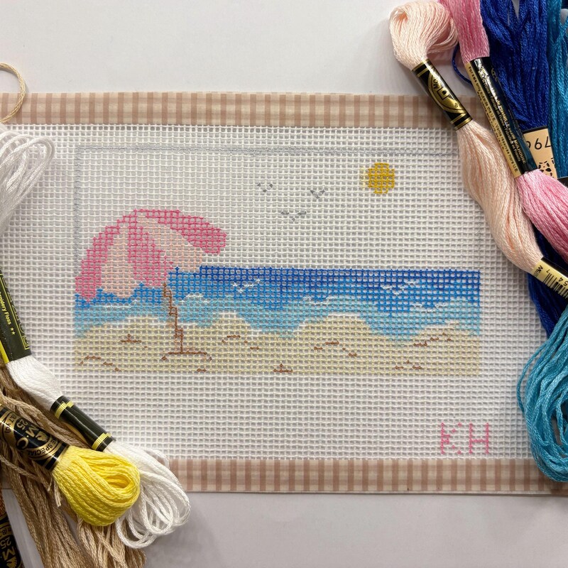 Beach Needlepoint - Etsy
