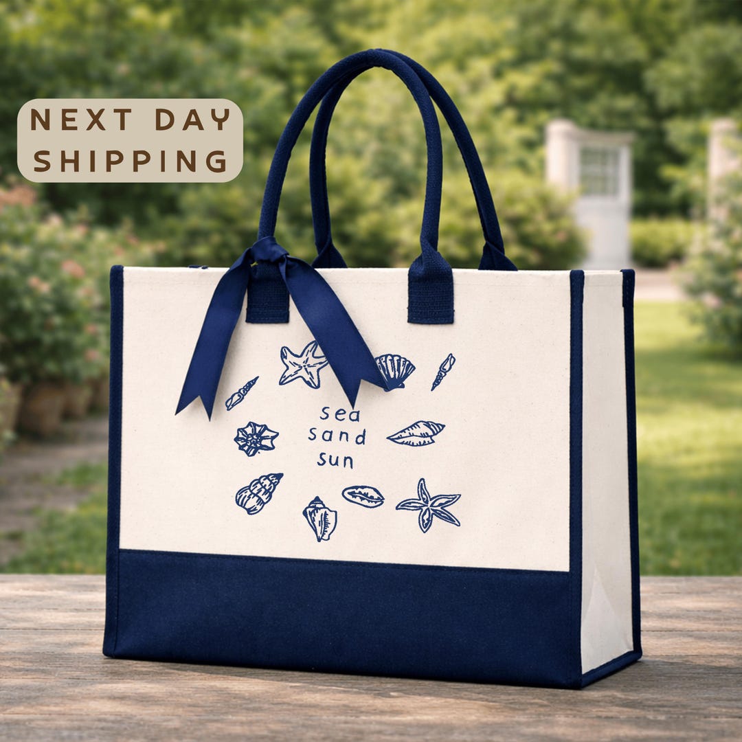 Beach Tote Bag, Summer Tote Bag, Coastal Tote Bag, Cute Beach Bag ...