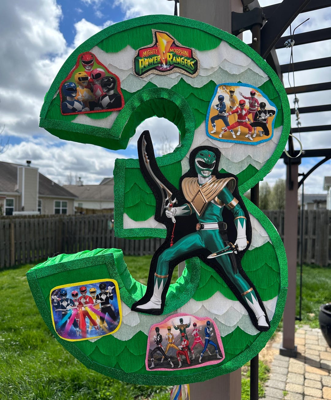 Color Ranger Number Pinata Handmade - Custom Pinatas - Etsy