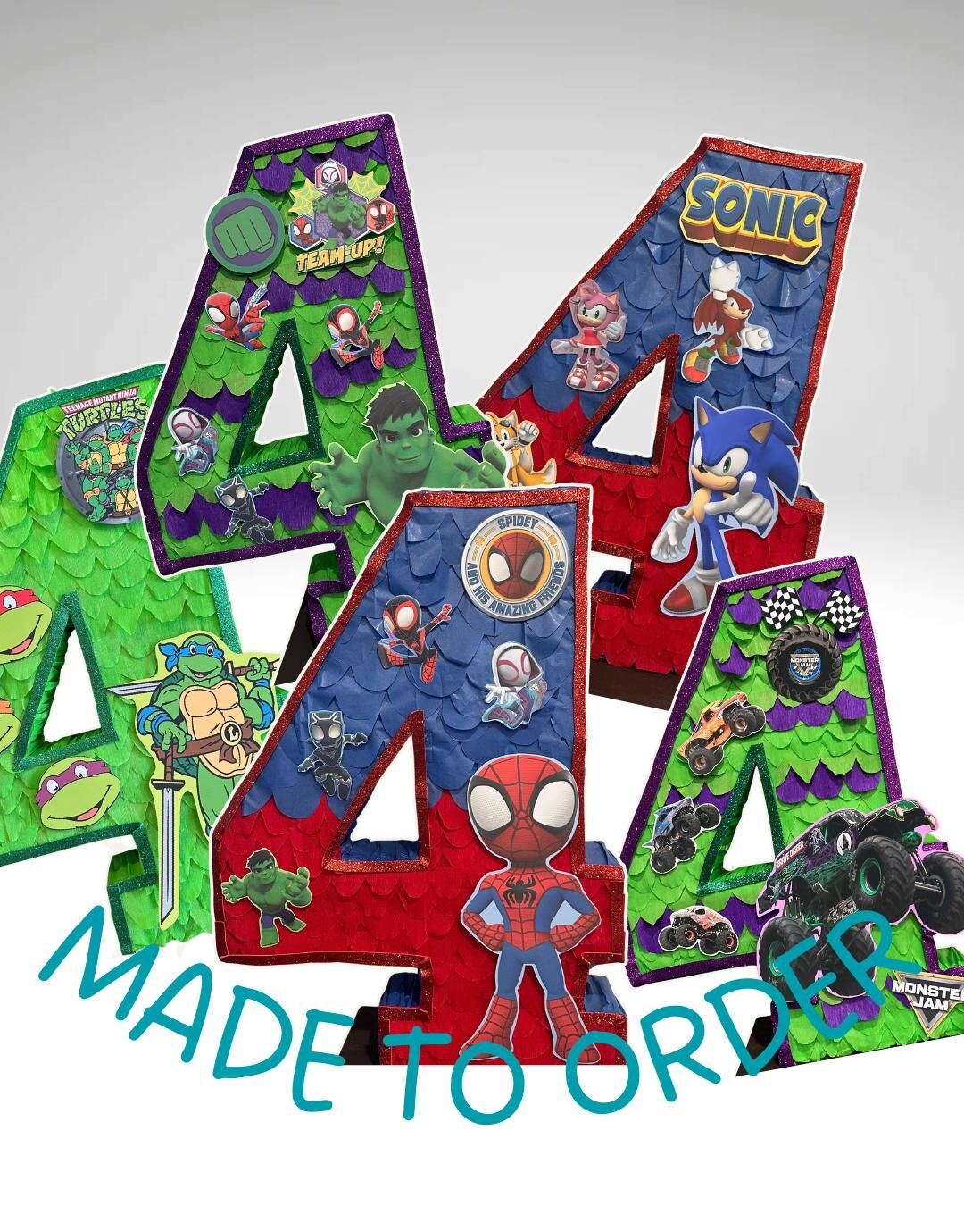 Personalized Number Pinata – Character Theme Party Decor - Etsy