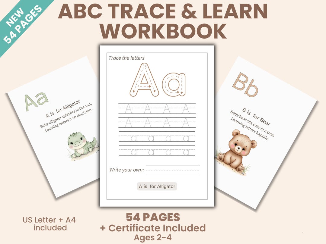 Alphabet Traceping Worksheets for Toddlers Ages 2-4 | ABC Letter ...