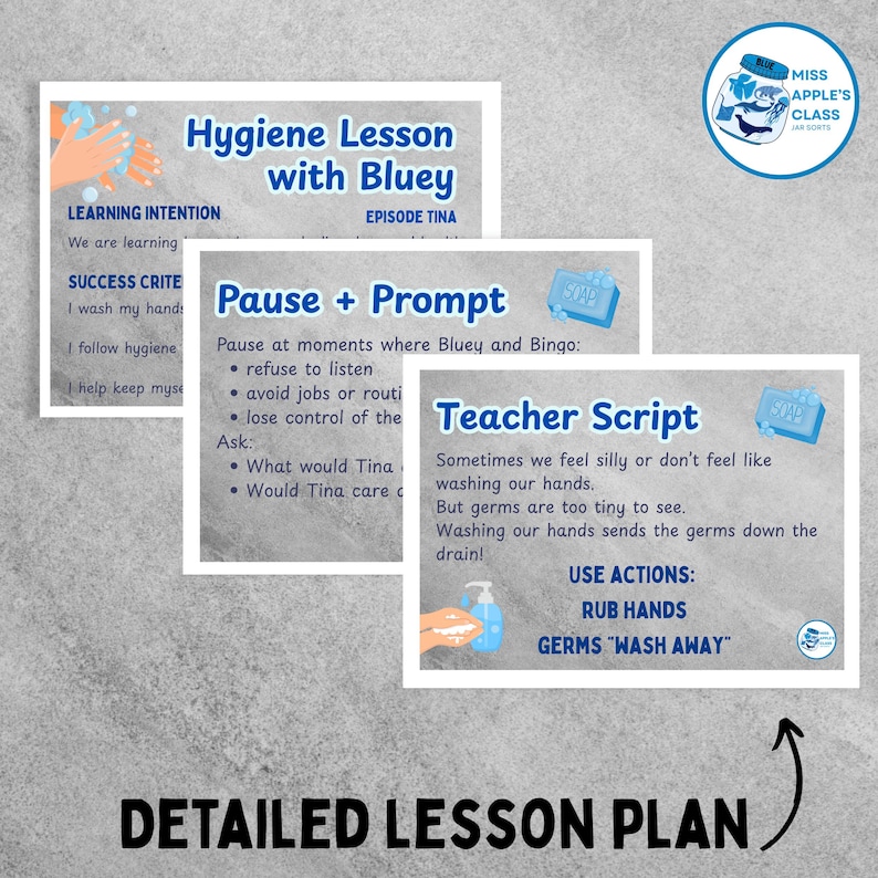Hygiene & Hand Washing SEL Lesson | Bluey Tina Inspired Printable ...