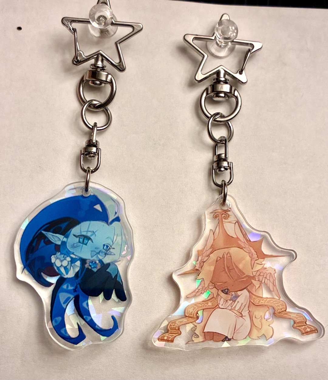 CRK Shadow Milk and Pure Vanilla Keychains Broken Glass Holographic - Etsy