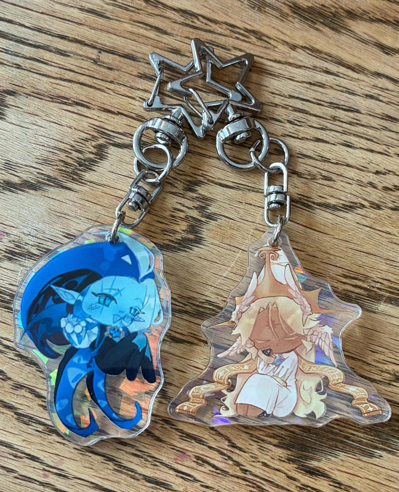 CRK Shadow Milk and Pure Vanilla Keychains Broken Glass Holographic - Etsy
