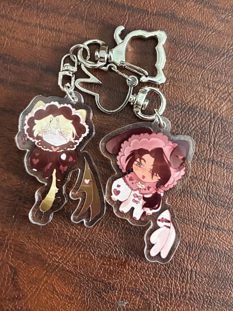Alien Stage Cat and Bunny Small Acrylic Keychains - Etsy