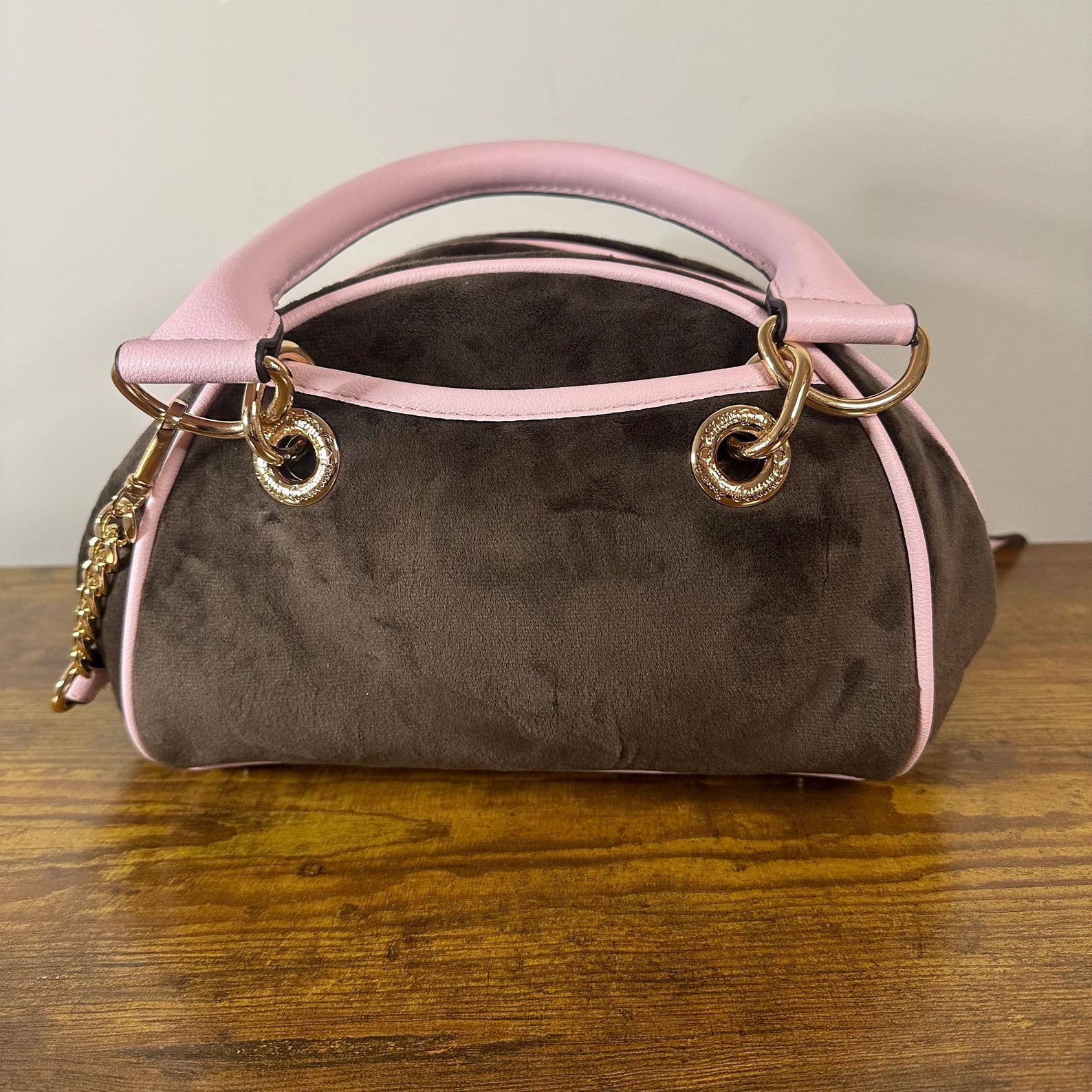 New Juicy Couture Classic Scottie Dogs Satchel Crossbody Handbag Pink ...