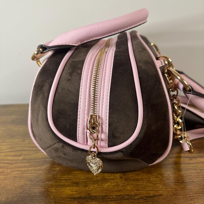 New Juicy Couture Classic Scottie Dogs Satchel Crossbody Handbag Pink ...
