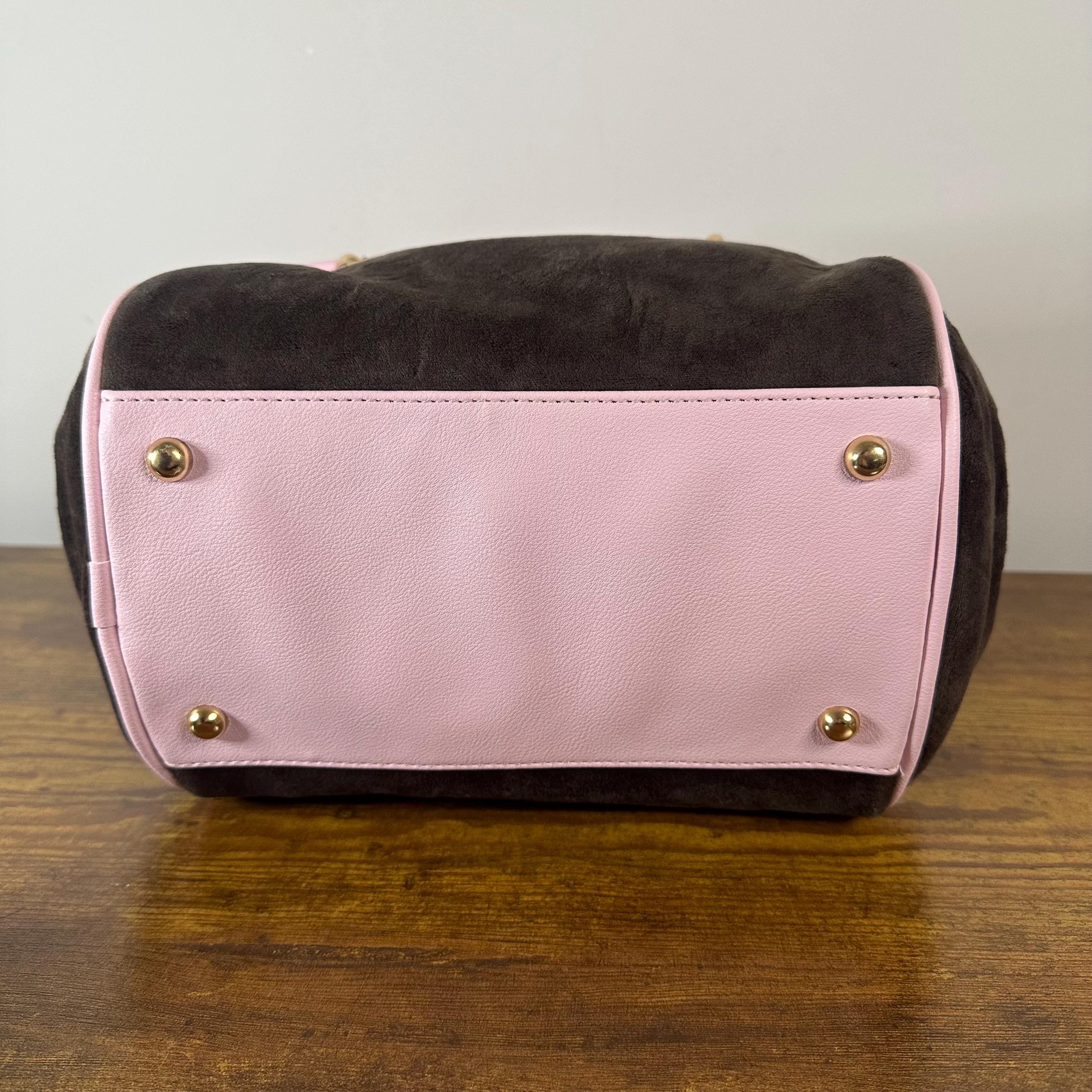 New Juicy Couture Classic Scottie Dogs Satchel Crossbody Handbag Pink ...
