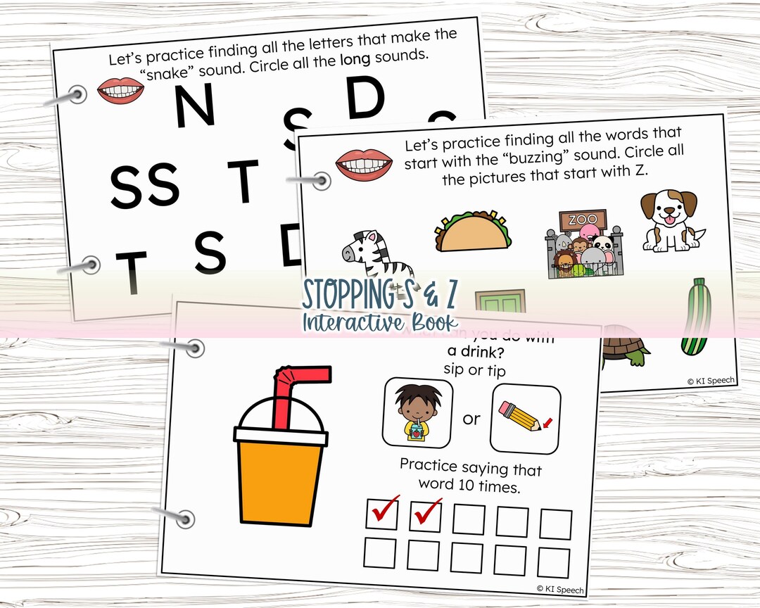 Stopping Minimal Pairs Speech Therapy Interactive Book | Articulation S ...
