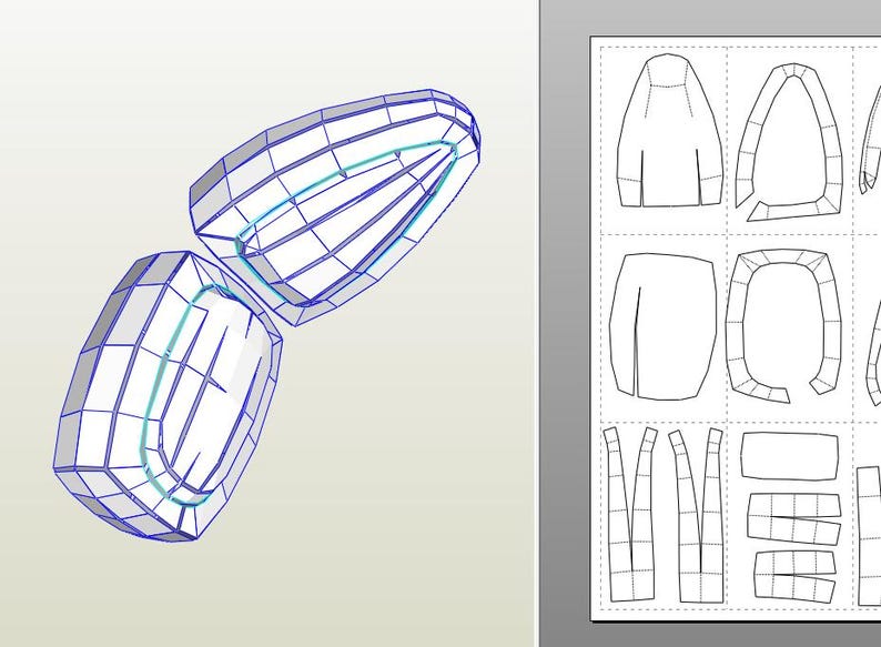 FNAF Bonnie Head Pepakura - PDF & PDO Files - Five Nights at Freddy's ...