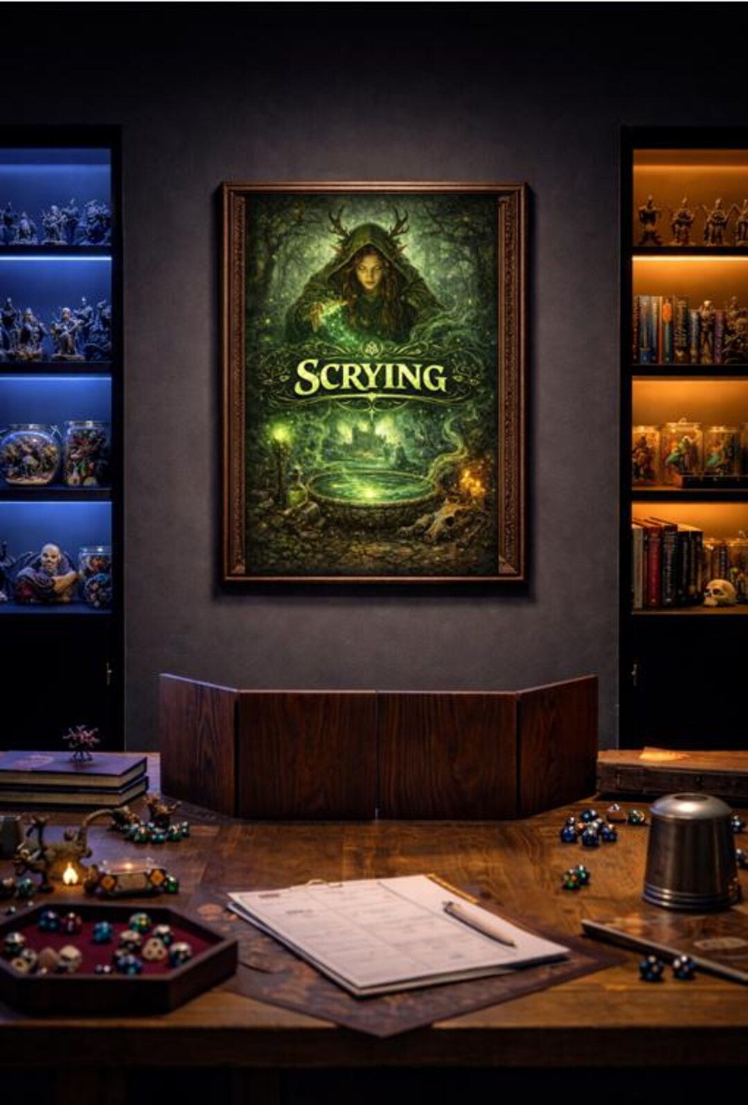 Dungeons and Dragons Digital Art Print, D&D Druid Class Scrying Print ...