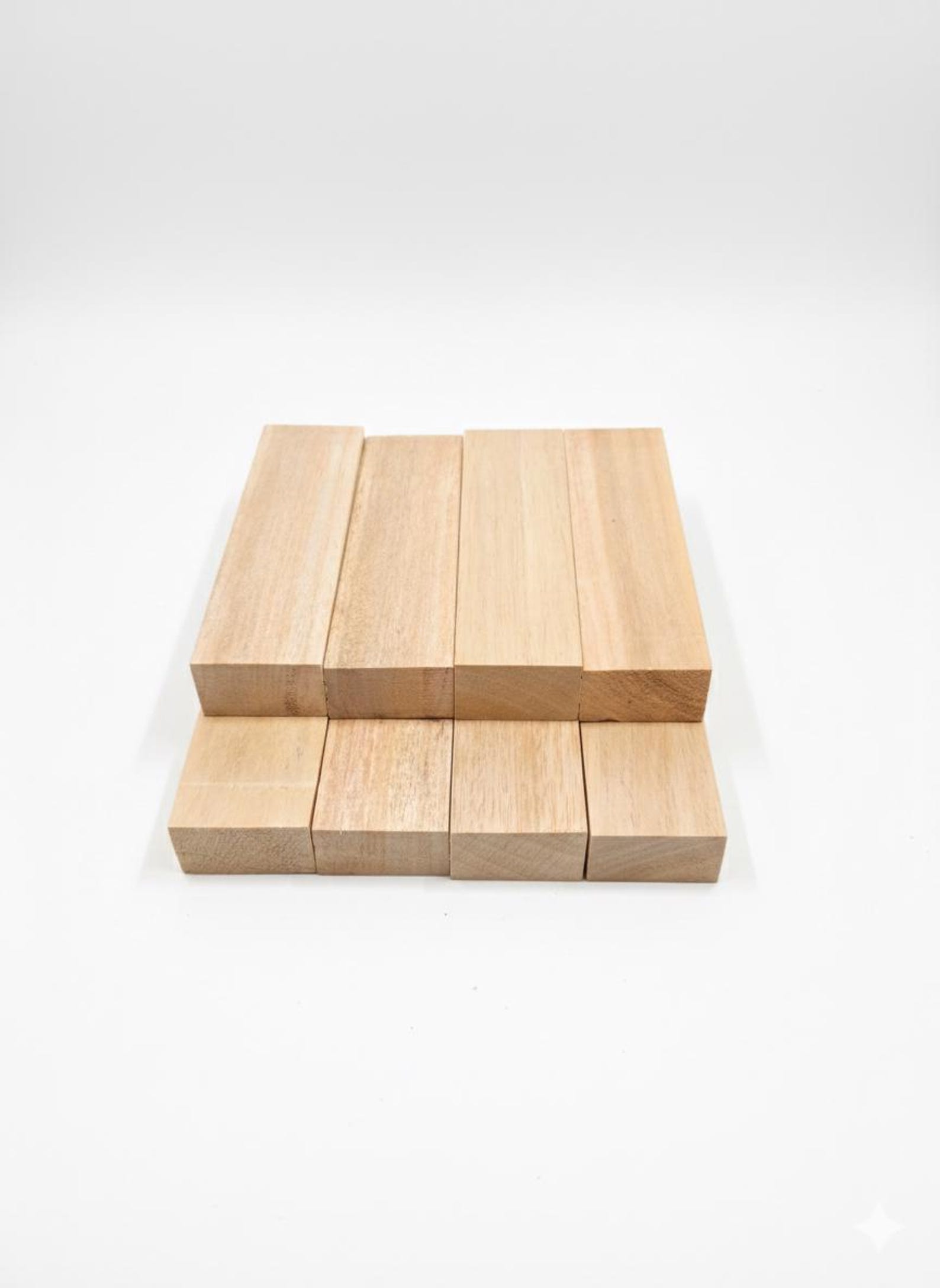 Very Lightweight Orange-toned Exotic Wood Block – 1.25" X 2" X 7 ...