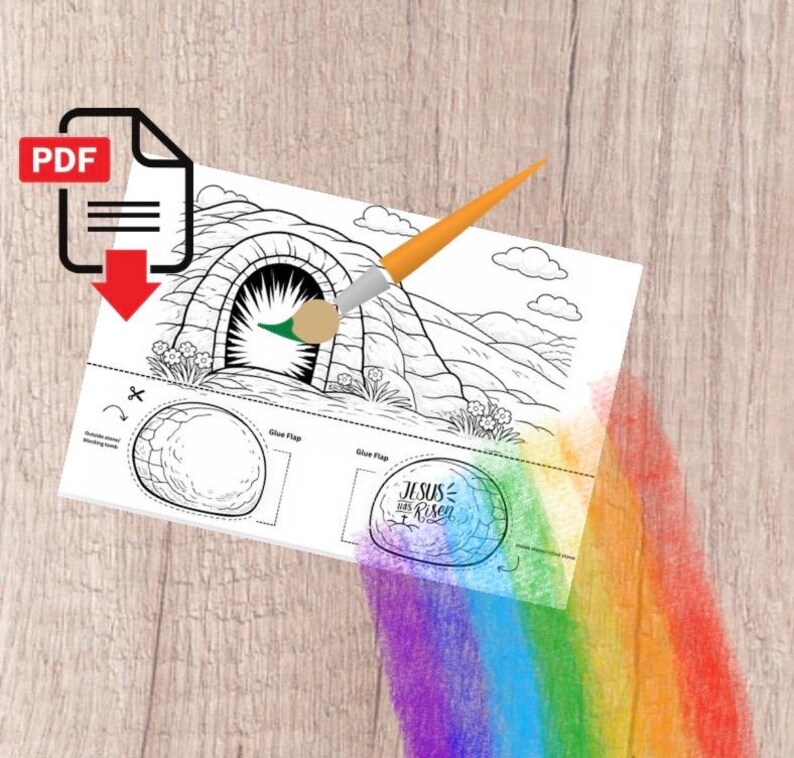 Easter Tomb Craft Printable Jesus Has Risen Activity Christian Kids ...