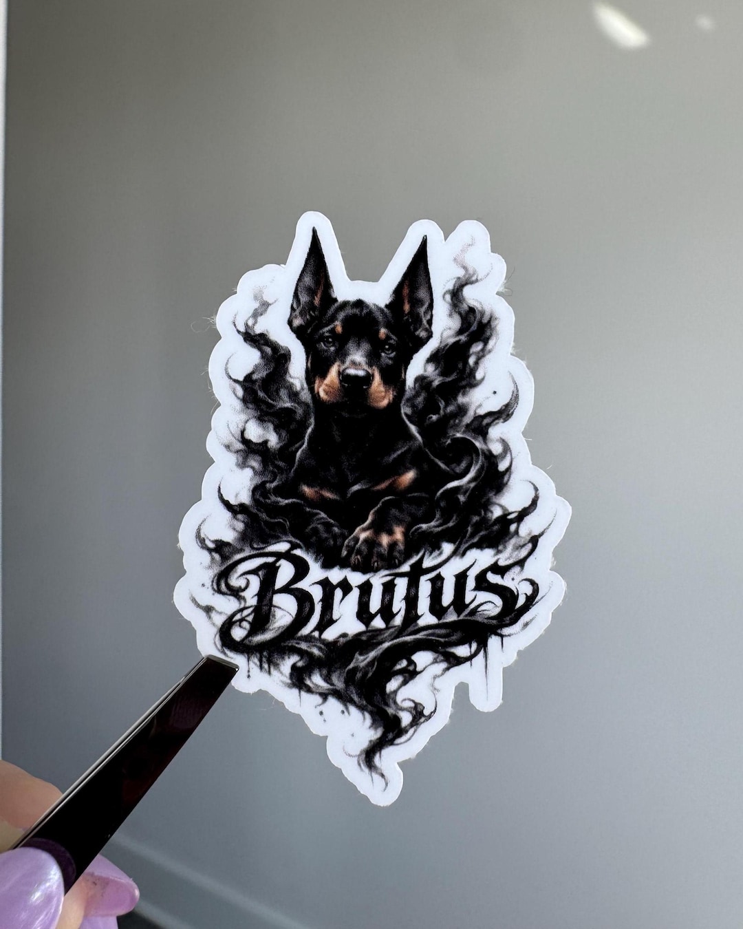 Brutus Shadow Puppy Sticker Bonds That Tie - Etsy