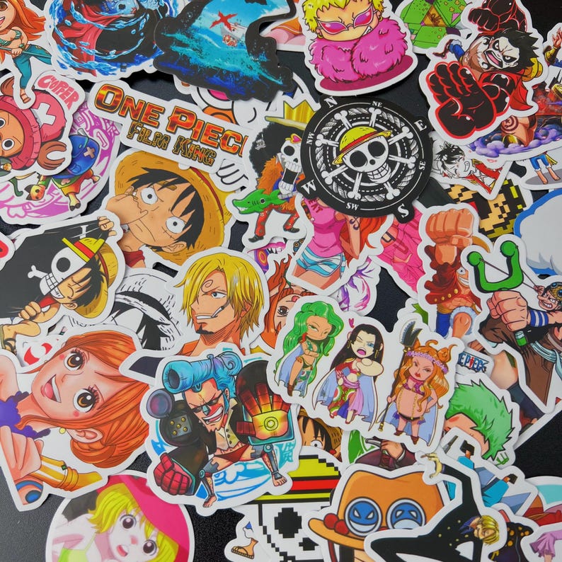 Random Assorted Anime Stickers, 100pc Themed Anime Waterproof Vinyl ...