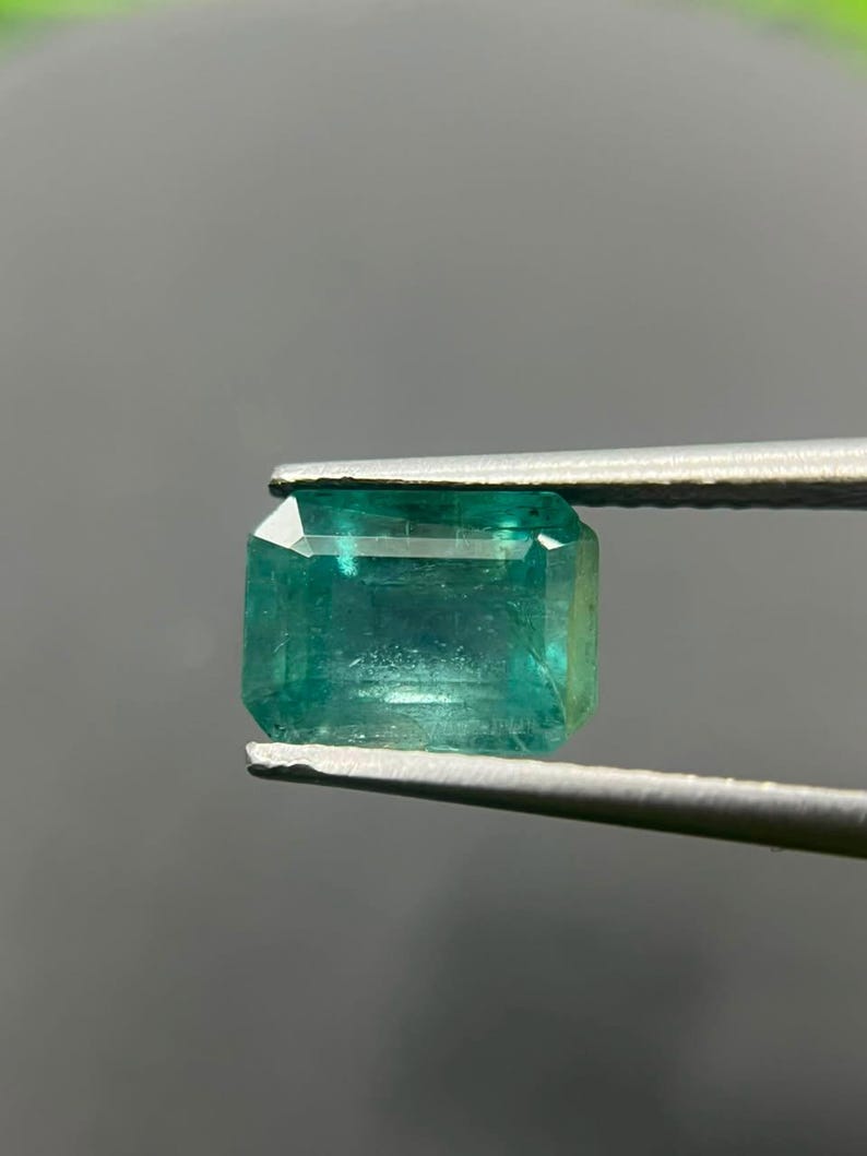 Natural Zambian Emerald Gemstone: 2.22 Ct Emerald Cut Loose Stone ...