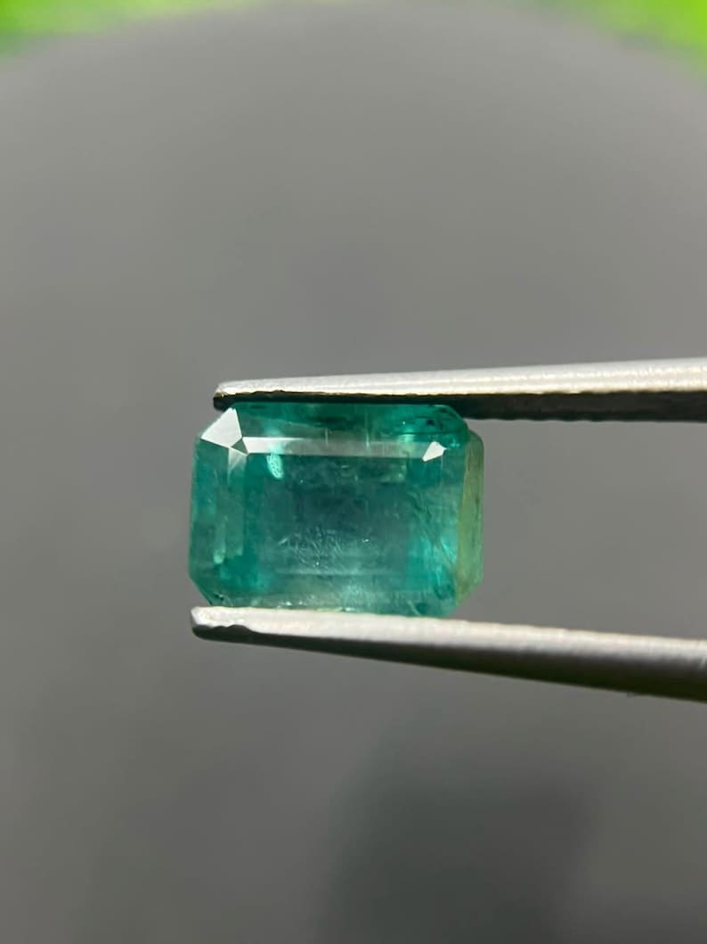 Natural Zambian Emerald Gemstone: 2.22 Ct Emerald Cut Loose Stone ...