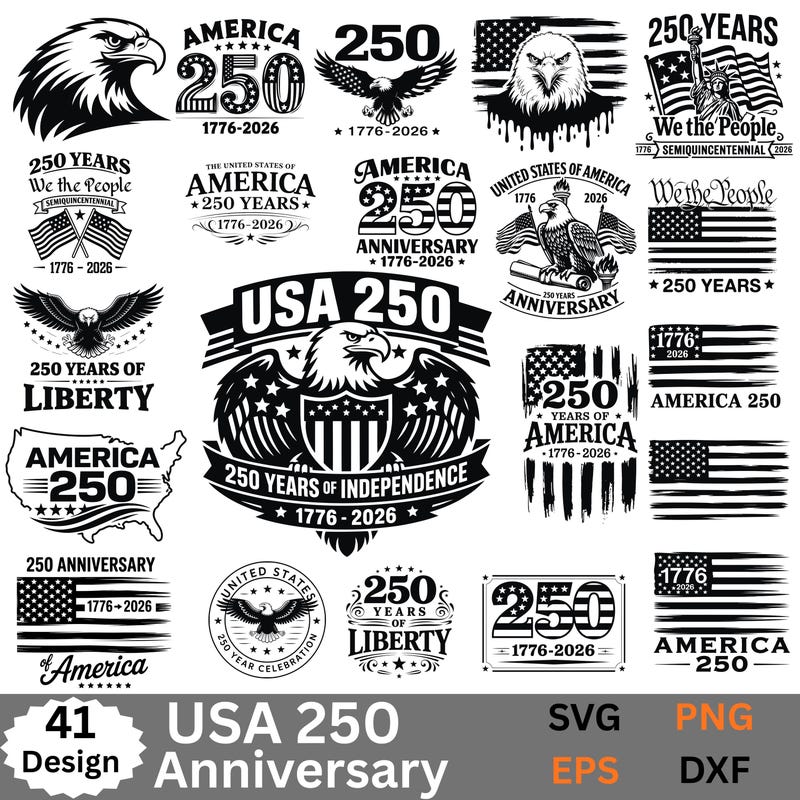 Usa 250 Anniversary Svg - Etsy