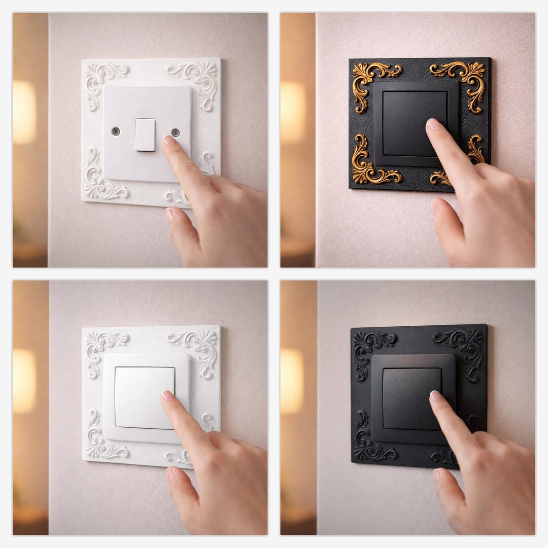 Light Switch Surround Wall Protector Plate Guard Decorative Frame ...