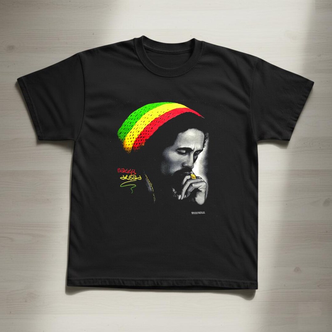 Bob Marley Zion Rootswear 2004 “natty Dread” Unisex Black Cotton T ...