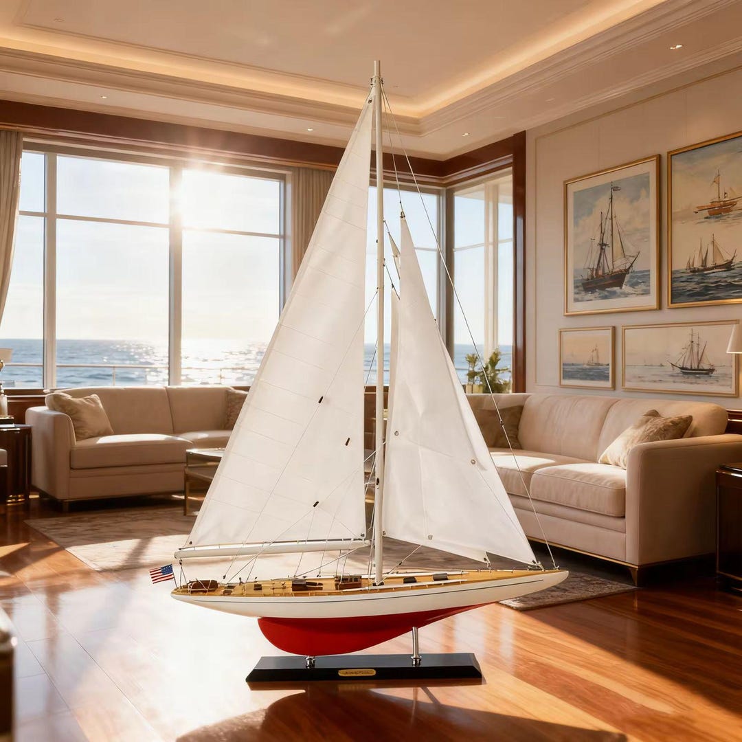 Handmade Wooden Schooner Ship Model – Nautical Home Decor, Sailing Boat ...