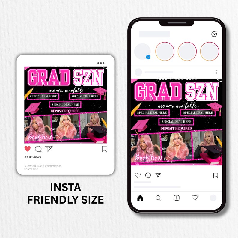 Grad Szn Booking Flyer, Graduation Special Flyer, Graduation Deals ...