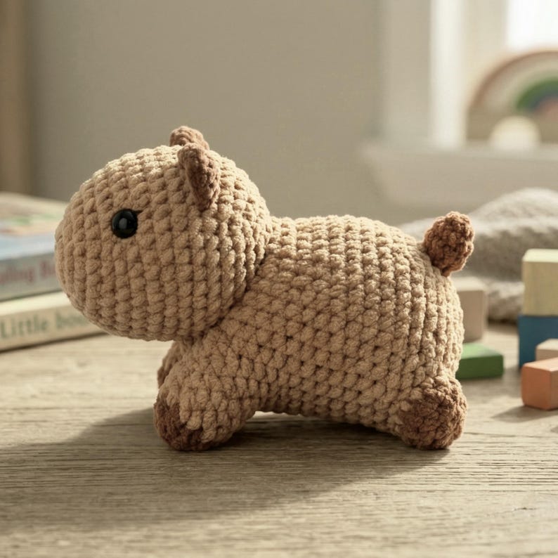 Capybara Häkelanleitung, Amigurumi Capybara, PDF, Häkelanleitung für ...