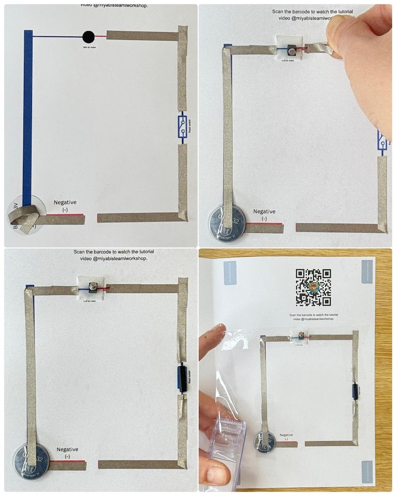 Simple Electric Motor Fan Template | STEM Paper Circuit Project for ...
