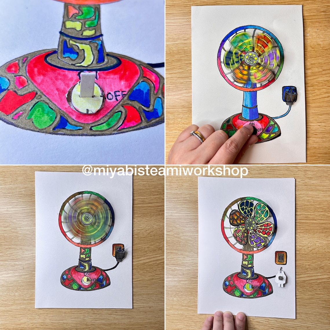 Simple Electric Motor Fan Template | STEM Paper Circuit Project for ...