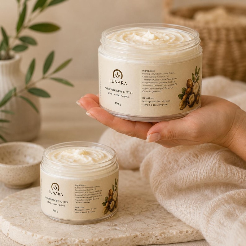 Whipped Body Butter With Shea, Argan, Jojoba | Natural Balm, After Sun ...
