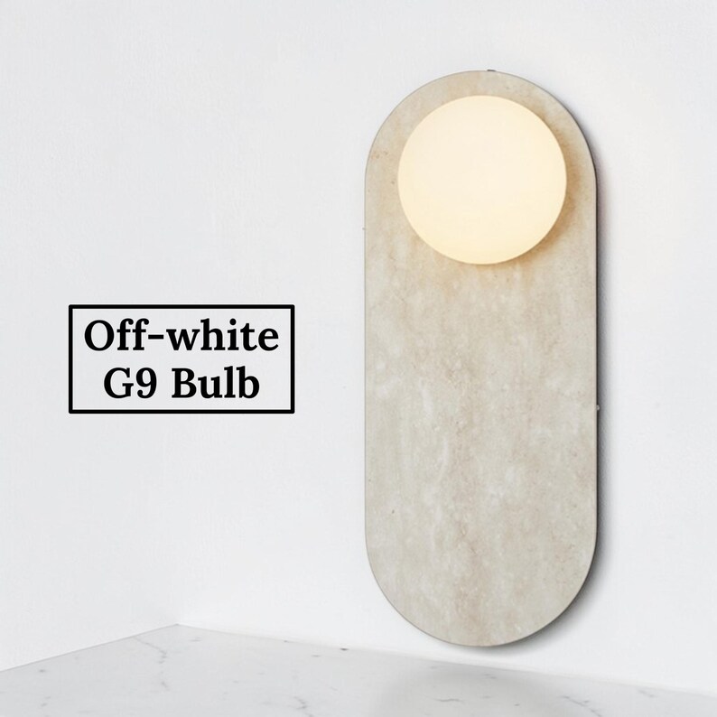 Rock Slab Wall Lamp, Marble Look Sconce, G9 LED Light, Minimalist ...