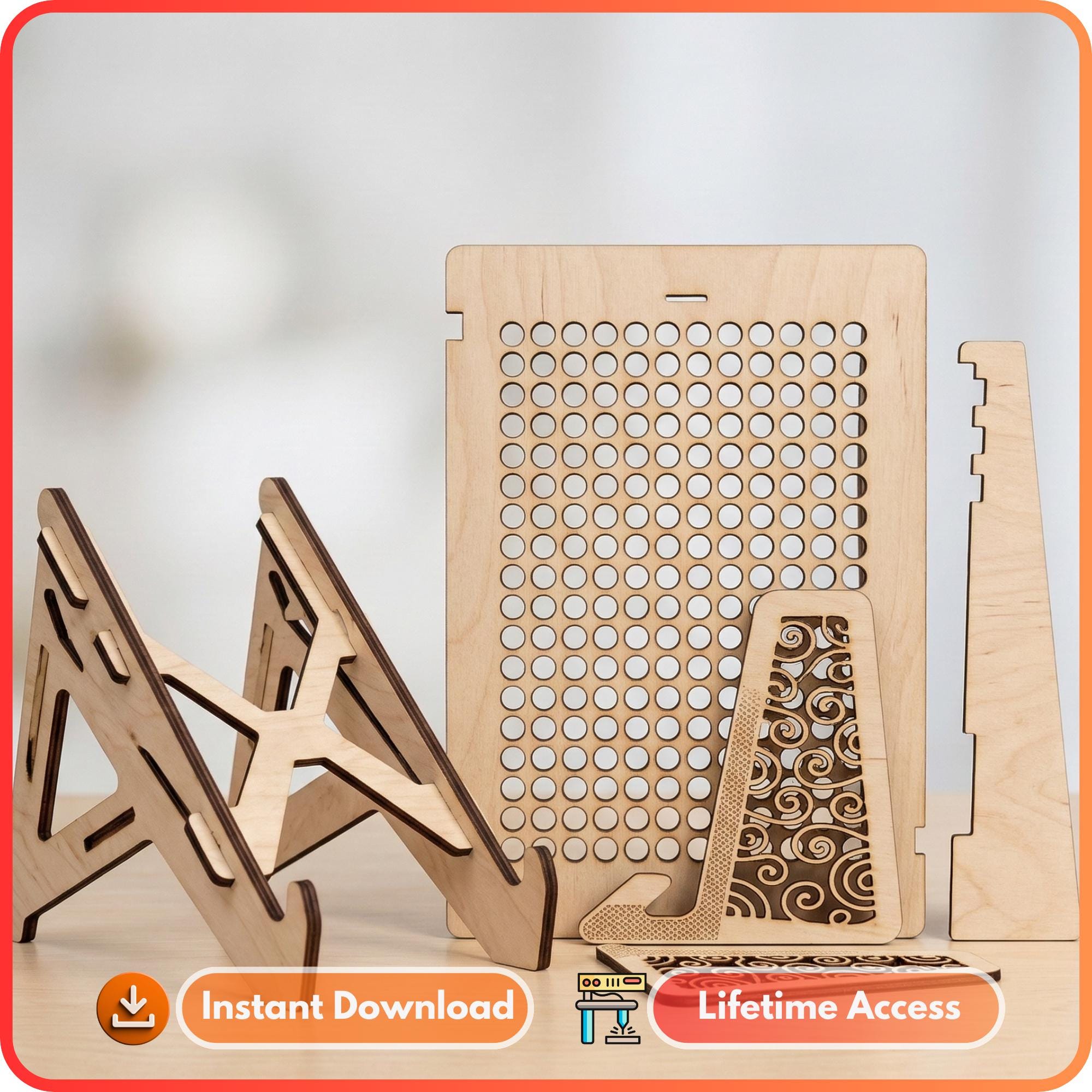 200+ Laser Cut Stand Bundle Wooden Designs | SVG DXF PDF (digital ...