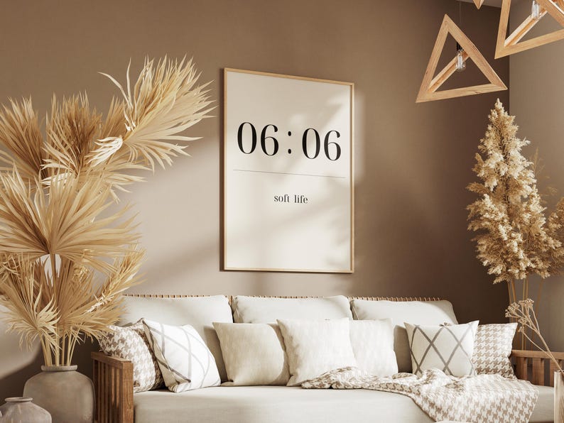 06:06 Soft Life Minimalist Typography Poster (digital Download) - Etsy