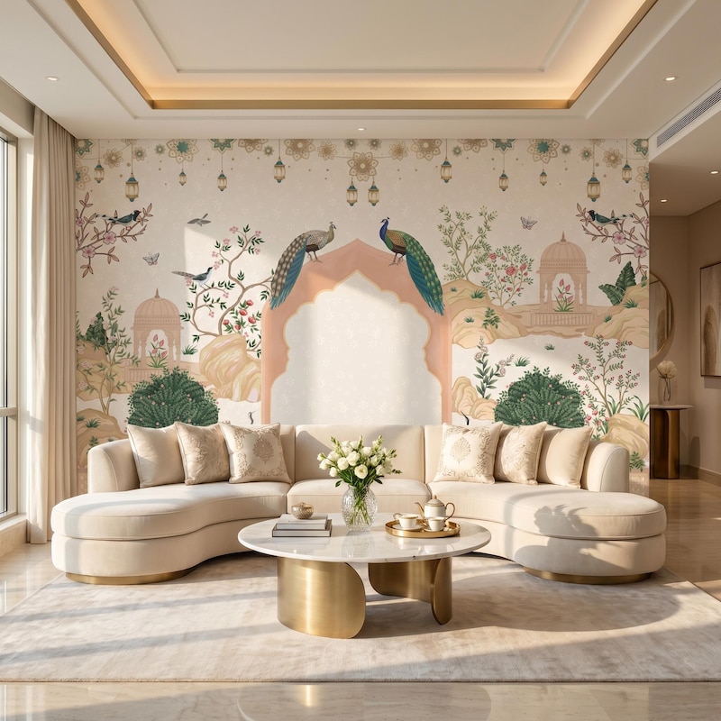 Indian Wallpaper Pastel - Etsy