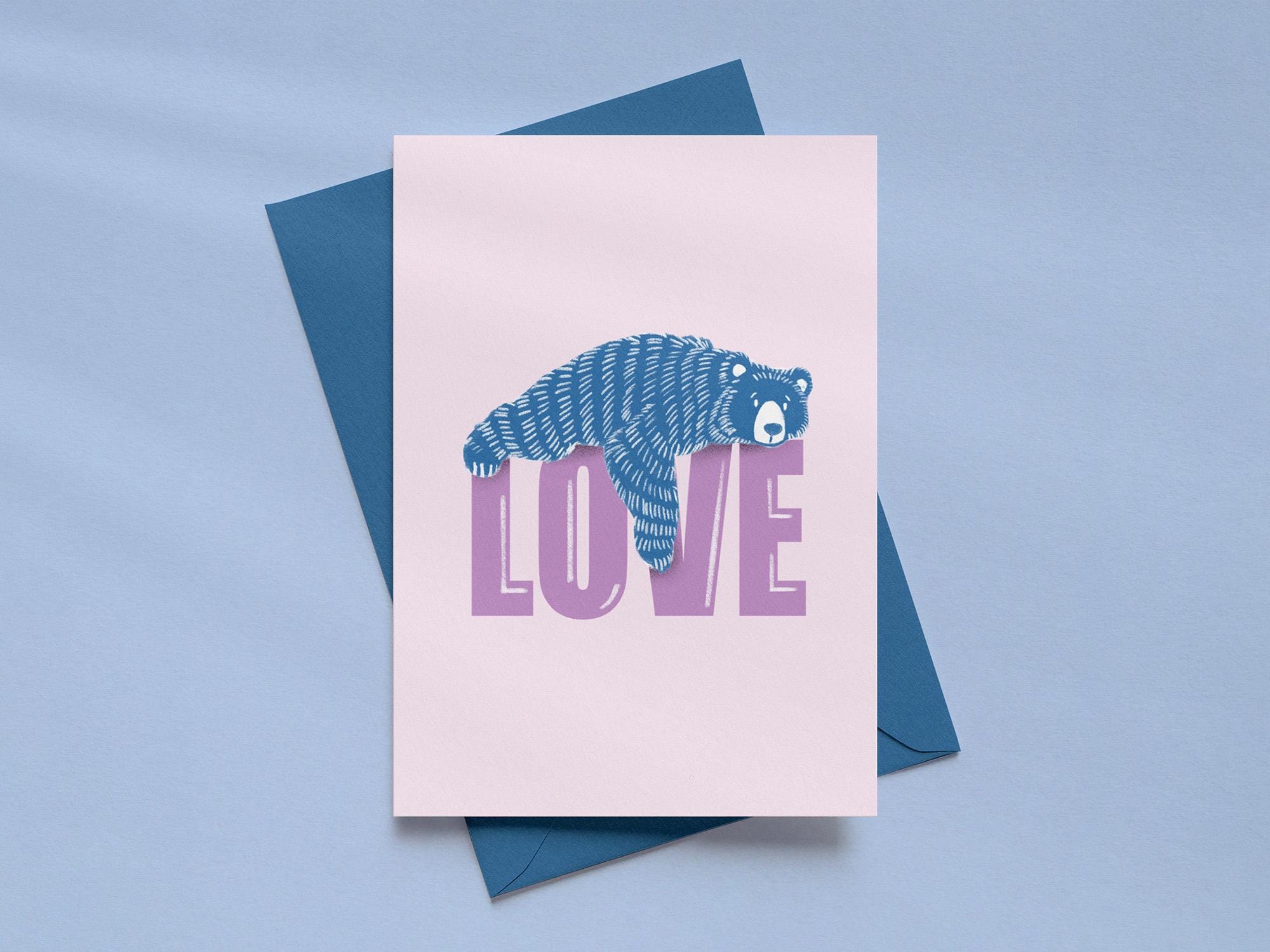 Printable LOVE Card. A More Sustainable Choice: Download, Print, and ...