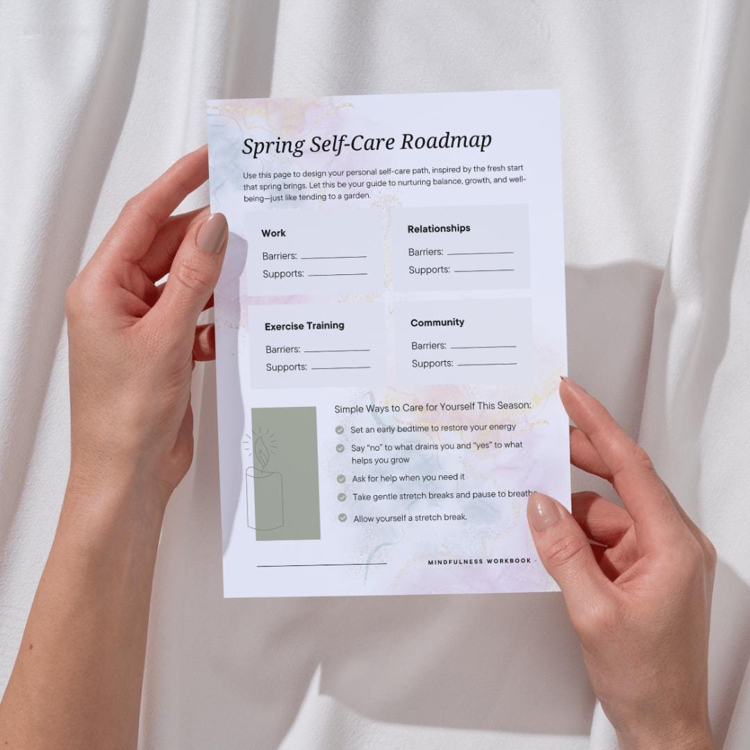 Spring Reflection Journal & Mindfulness Growth Planner | Seasonal ...