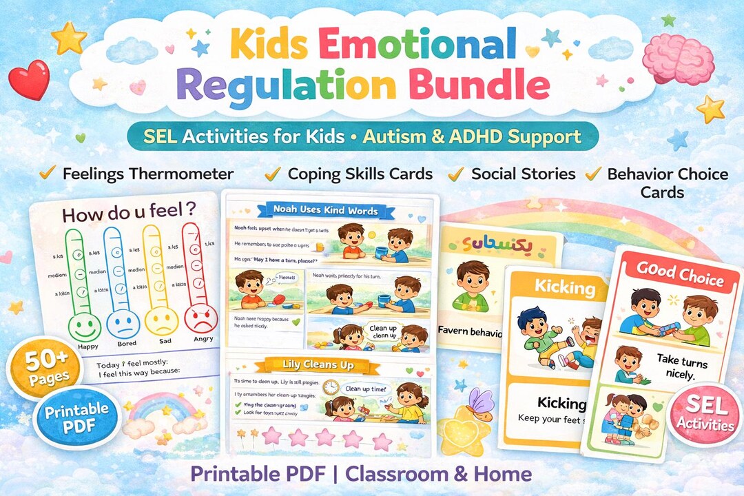 Kids SEL Emotional Regulation Bundle | Autism Coping Skills, Feelings ...