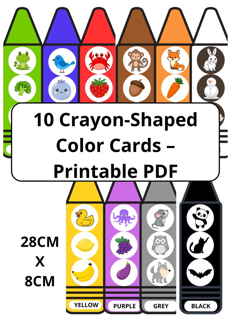 Color Cards Printable, Cut and Paste Activity, Preschool Learning ...