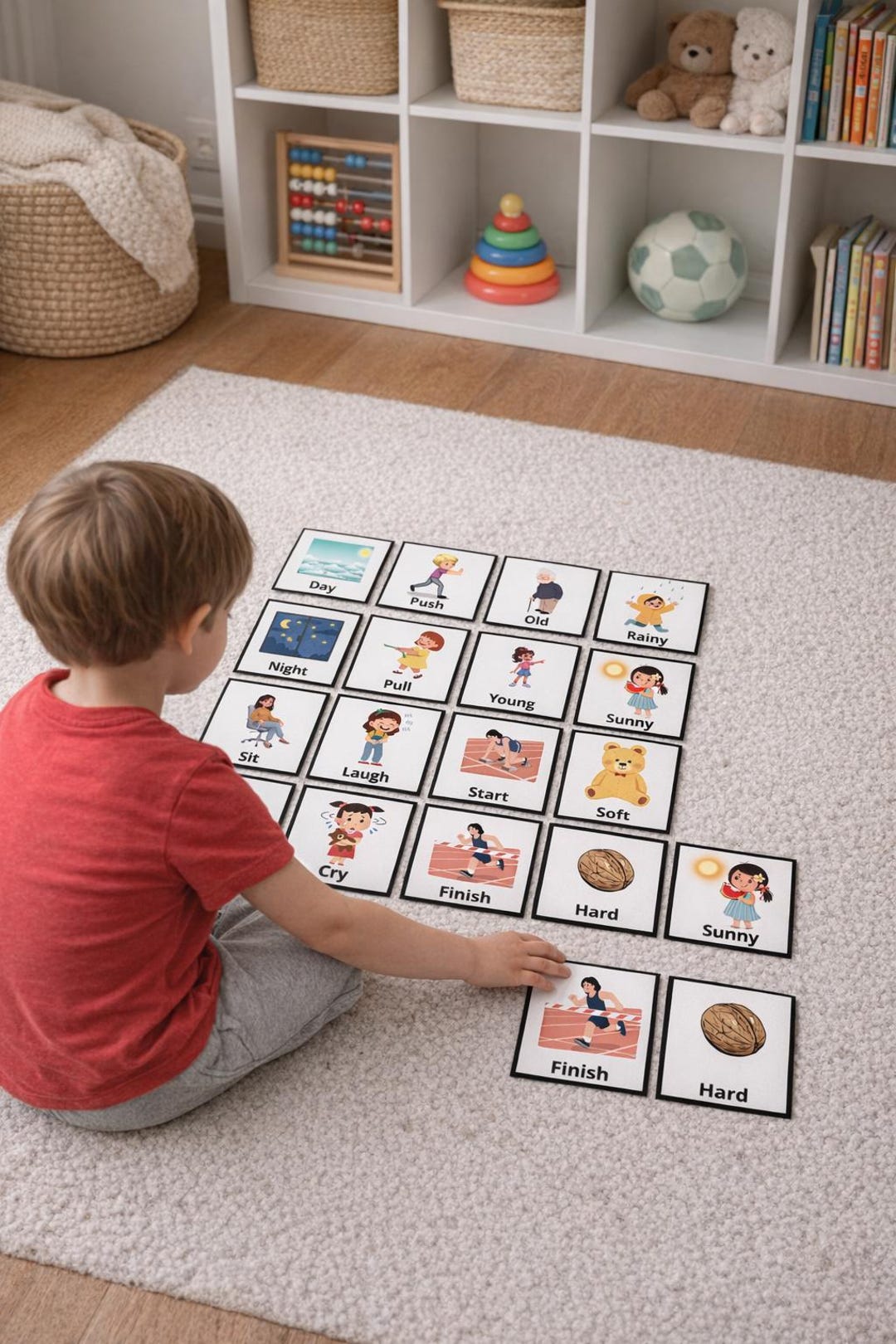 Opposites Flashcards Activity: Preschool Matching Game (PDF Download ...