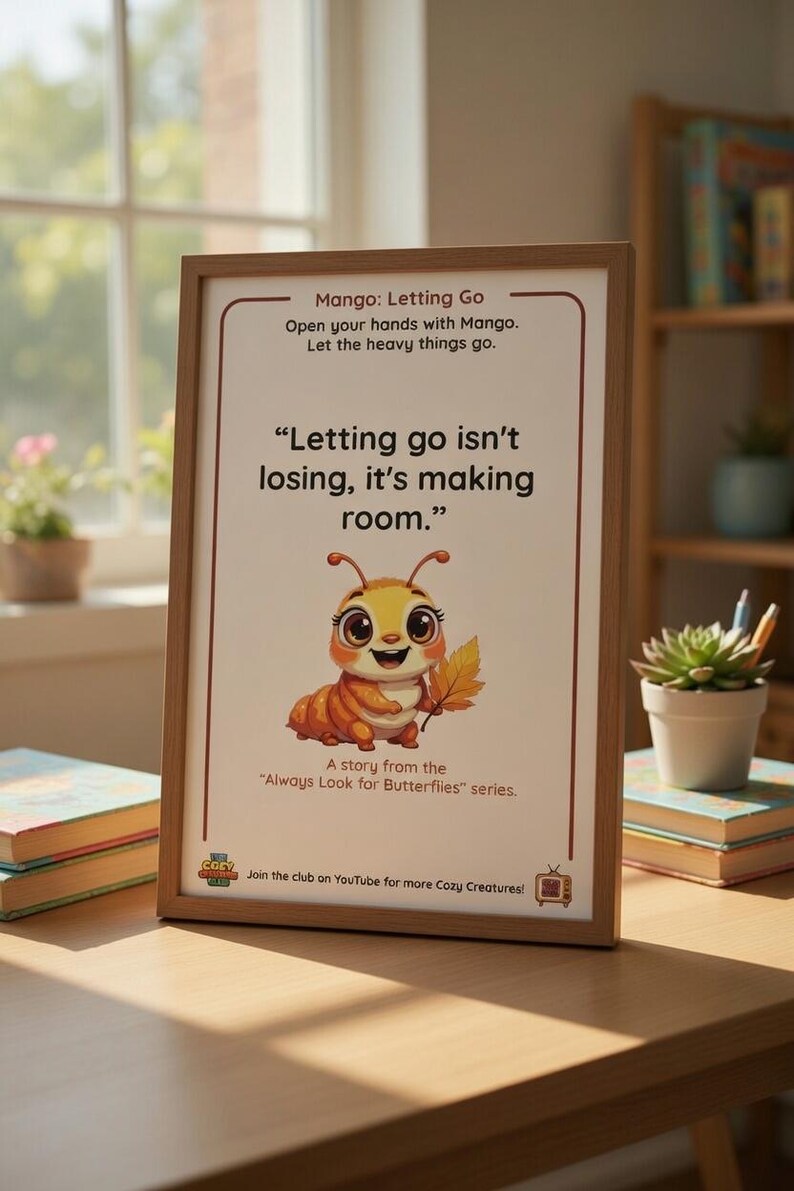 Mango Caterpillar SEL Poster | Letting Go Classroom Print (digital ...