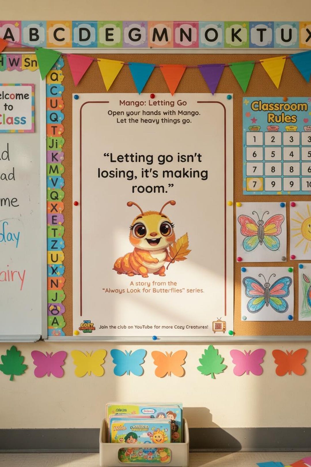 Mango Caterpillar SEL Poster | Letting Go Classroom Print (digital ...