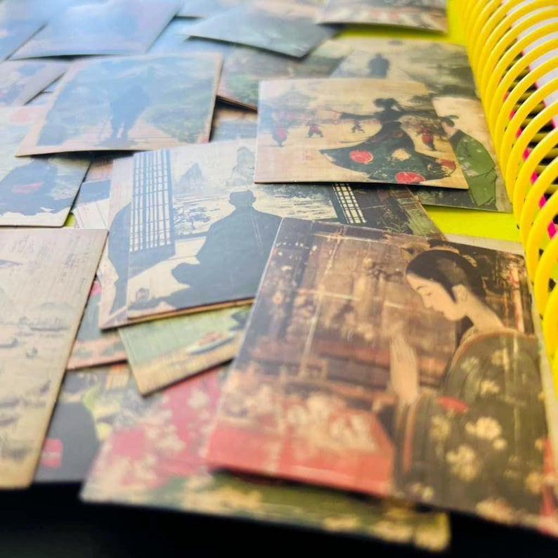 50 Pcs Geisha Samurai Stickers: Vintage Japan Journal Planner ...